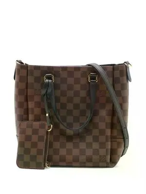LOUIS VUITTON Damier Ebene Belmont Pm Satchel - Brown