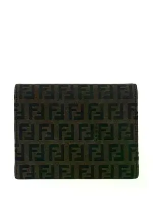 Fendi 2000-2010 Zucchino Canvas Trifold Wallet Small Wallets