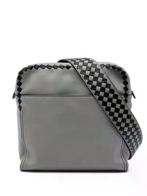 Bottega Veneta Intrecciato Nappa Crossbody Bag - Grey