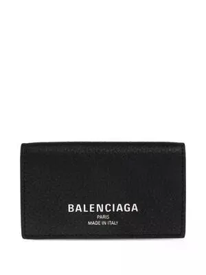 Balenciaga Logo Key Wallet - Black