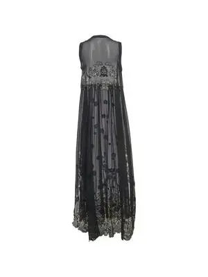Chloé Embroidered Floral Chiffon Maxi Dress