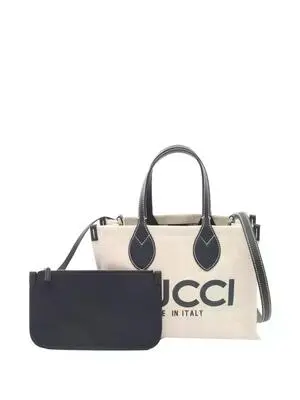 Gucci Medium Canvas Logo Tote Satchel
