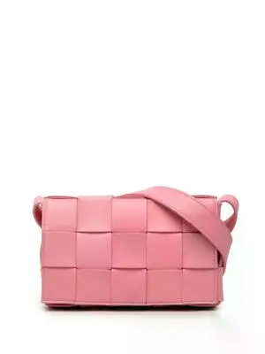Bottega Veneta Small Nappa Intrecciato Cassette Crossbody Bag - Pink