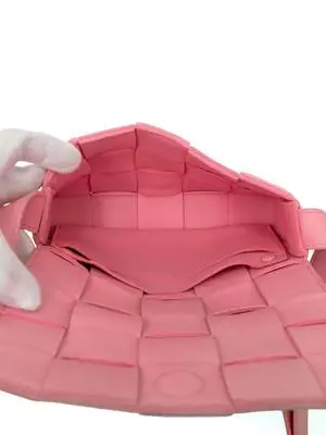 Bottega Veneta Small Nappa Intrecciato Cassette Crossbody Bag - Pink