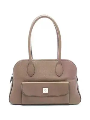Hermès 2010 Caravans 35 Leather Shoulder Bag - Grey