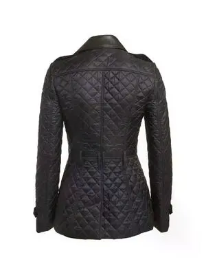 Burberry Quilted Jacket With Leather Trim