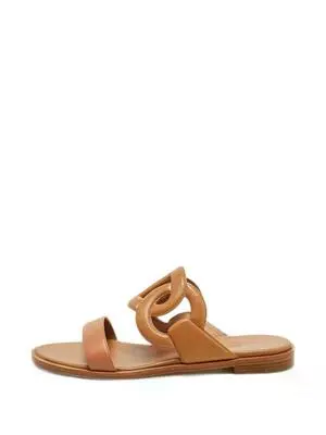 Hermès Lagune Interlocking-link Sandals - Brown