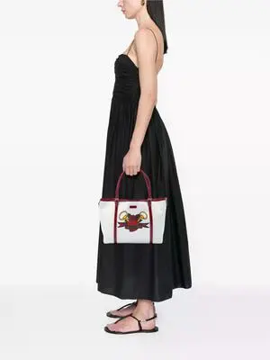 Gucci Gg Supreme Tattoo Heart Joy Tote Bag - Red