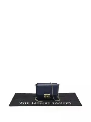 Furla Metropolis Mini Leather Crossbody Bag - Blue