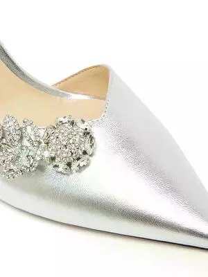 JIMMY CHOO Teja Crystal-embellished D'orsay Pumps