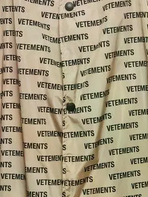 Vetements Logo-print Button-down Raincoat