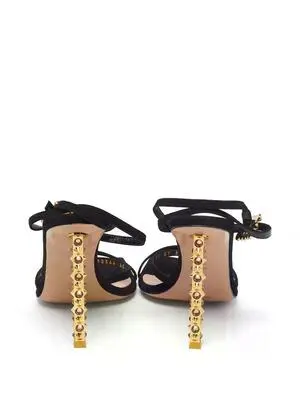 GIANVITO ROSSI Suede Crystal Embellished Sandals