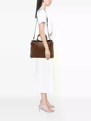 Burberry Medium Calfskin And House Check Banner Satchel
