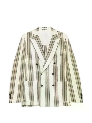 Tagliatore Double-breasted Striped Blazer - Neutrals
