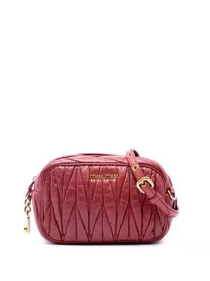 Miu Miu Matelassé Nappa Camera Bag - Red