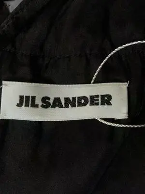 JIL SANDER Pleated Satin Maxi Dress