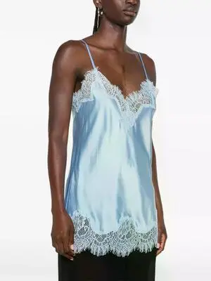 MANSPHIL V-neck Lace-trim Top