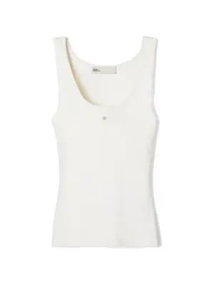 Tory Burch Ribbed Knit Tank Top - Neutrals