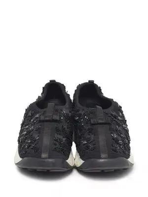 Dior Fusion Embellished Mesh Slip-on Sneakers - Black
