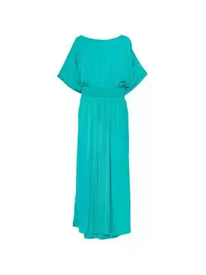 MOUTAKI Belted Maxi Dress - Green