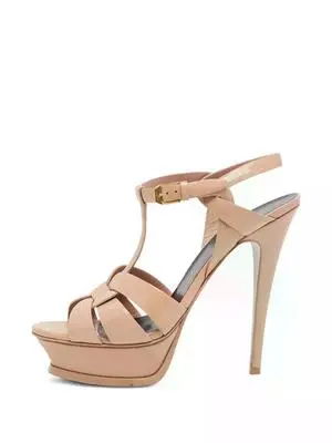 Saint Laurent Tribute Sandals - Neutrals