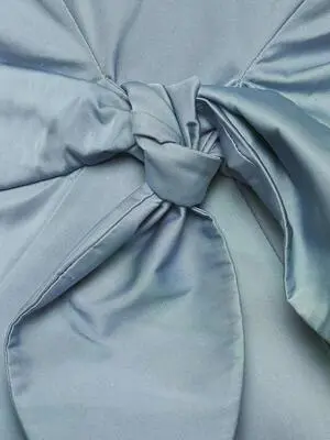 Roberto Cavalli Satin A-line Midi Dress With Bow Detail