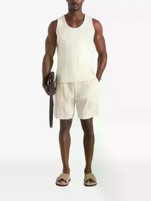 Manière De Voir Cream Pleated Shorts - Neutrals