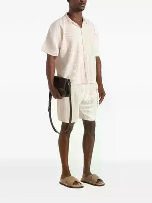 Manière De Voir Cream Pleated Shorts - Neutrals