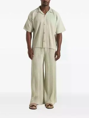 Manière De Voir Jonas Pleated Wide-leg Trousers - Neutrals