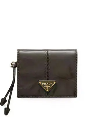 Prada Small Leather Wallet - Green