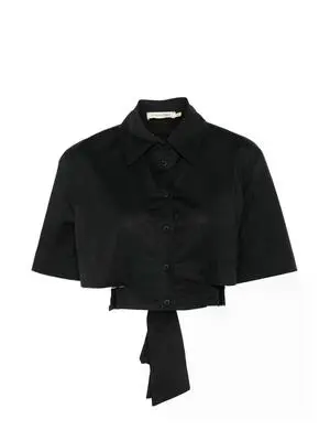 MOUTAKI Cropped Shirt - Black