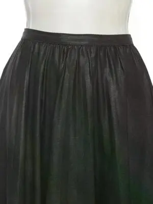 Dior Coated Pleated Midi Skirt
