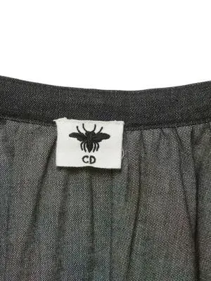 Dior Coated Pleated Midi Skirt