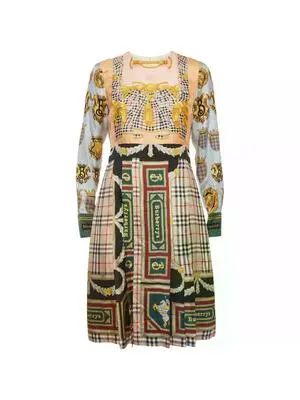 Burberry Pleated Midi Dress