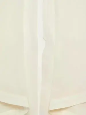 Elie Saab Cream Crepe Draped Midi Dress