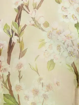 Dolce & Gabbana Beige Floral Print Chiffon Blouse
