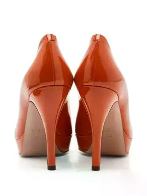 Gucci Peep-toe Stiletto Pumps - Orange