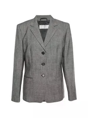 Max Mara Glen Plaid Single-breasted Blazer - Grey