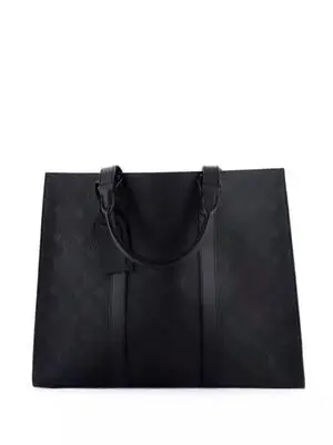LOUIS VUITTON Sac Plat 24h Bag In Monogram Taurillon Leather - Black