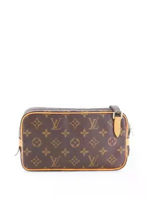 LOUIS VUITTON Pochette Marly Bandouliere Monogram Canvas Crossbody Bag - Brown