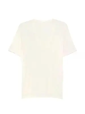 BY MALENE BIRGER Cream V-neck T-shirt - Neutrals
