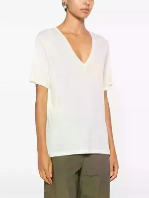 BY MALENE BIRGER Cream V-neck T-shirt
