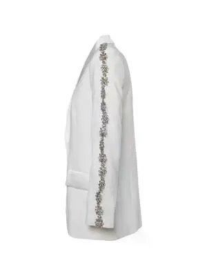 NADINE MERABI Embellished Sateen Blazer