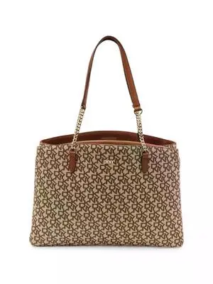 Dkny Bryant Logo Canvas Tote Bag - Neutrals