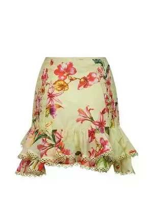 Charo Ruiz Ibiza Floral-print Ruffled Skirt