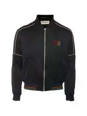 Saint Laurent Logo Embroidered Bomber Jacket
