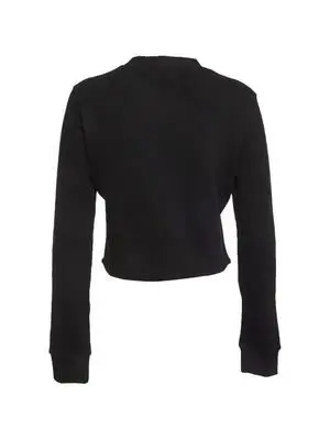 Balmain Cropped Logo Print Sweater
