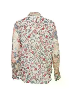 See By Chloé Floral Print Neck-tie Blouse - Neutrals