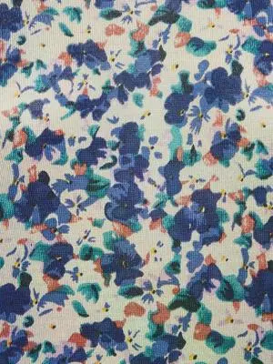 Dolce & Gabbana Cream Silk Floral Print T-shirt