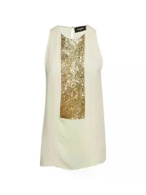 Dsquared2 Embellished Sleeveless Tank Top - Neutrals